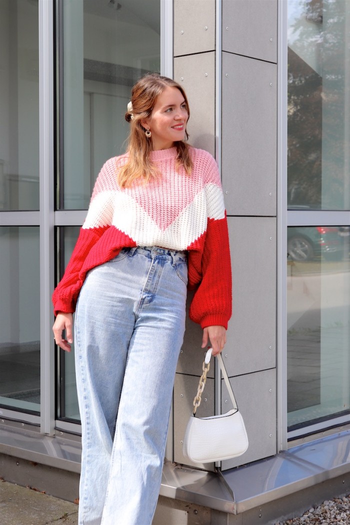 Geometric Pattern Sweater - Fashion Blog Heartfelt Hunt by Marie Mehta