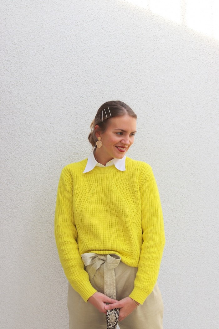 Neon Yellow Sweater - Fashion Blog Heartfelt Hunt by Marie Mehta