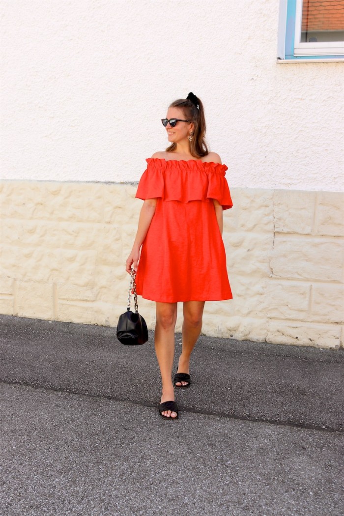 Orange Summer Dress - Fashion Blog Heartfelt Hunt by Marie Mehta