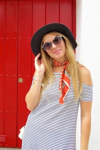 Red Summer Scarf - Fashion Blog Heartfelt Hunt by Marie Mehta