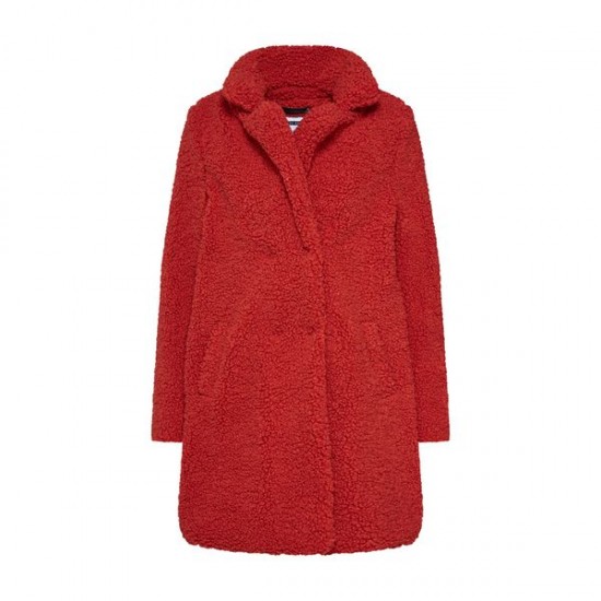 Red Teddy Coat - Fashion Blog Heartfelt Hunt by Marie Mehta