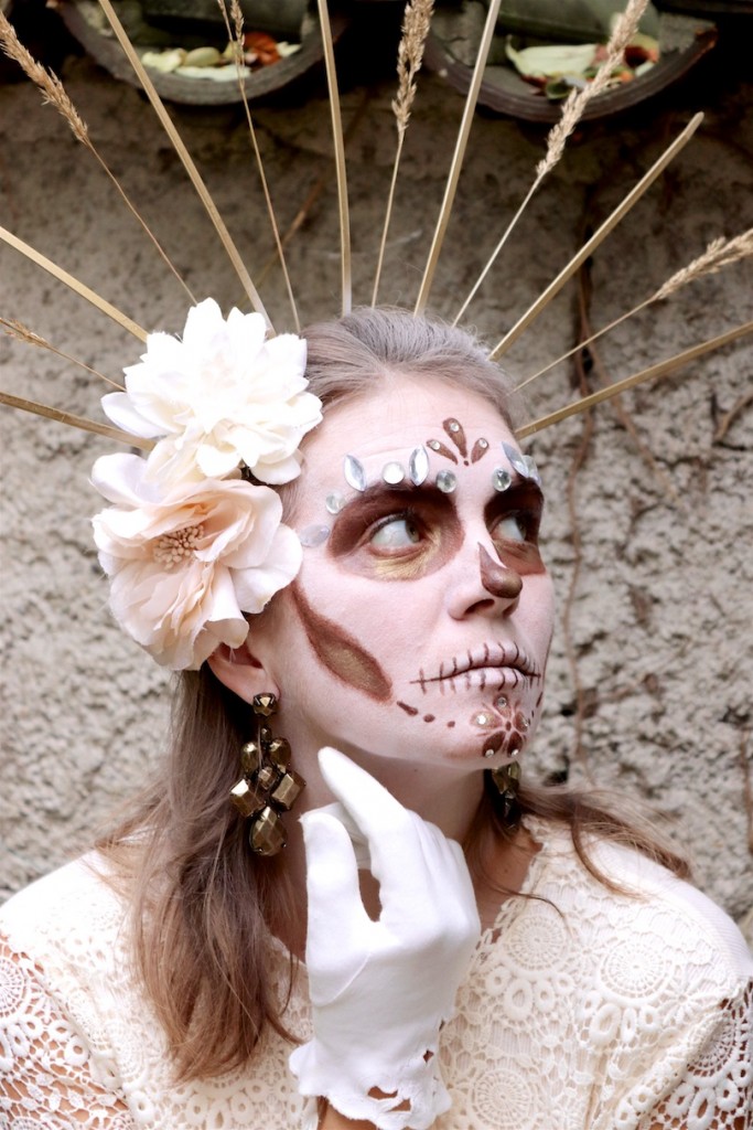 White Calavera Makeup - Fashion Blog Heartfelt Hunt by Marie Mehta